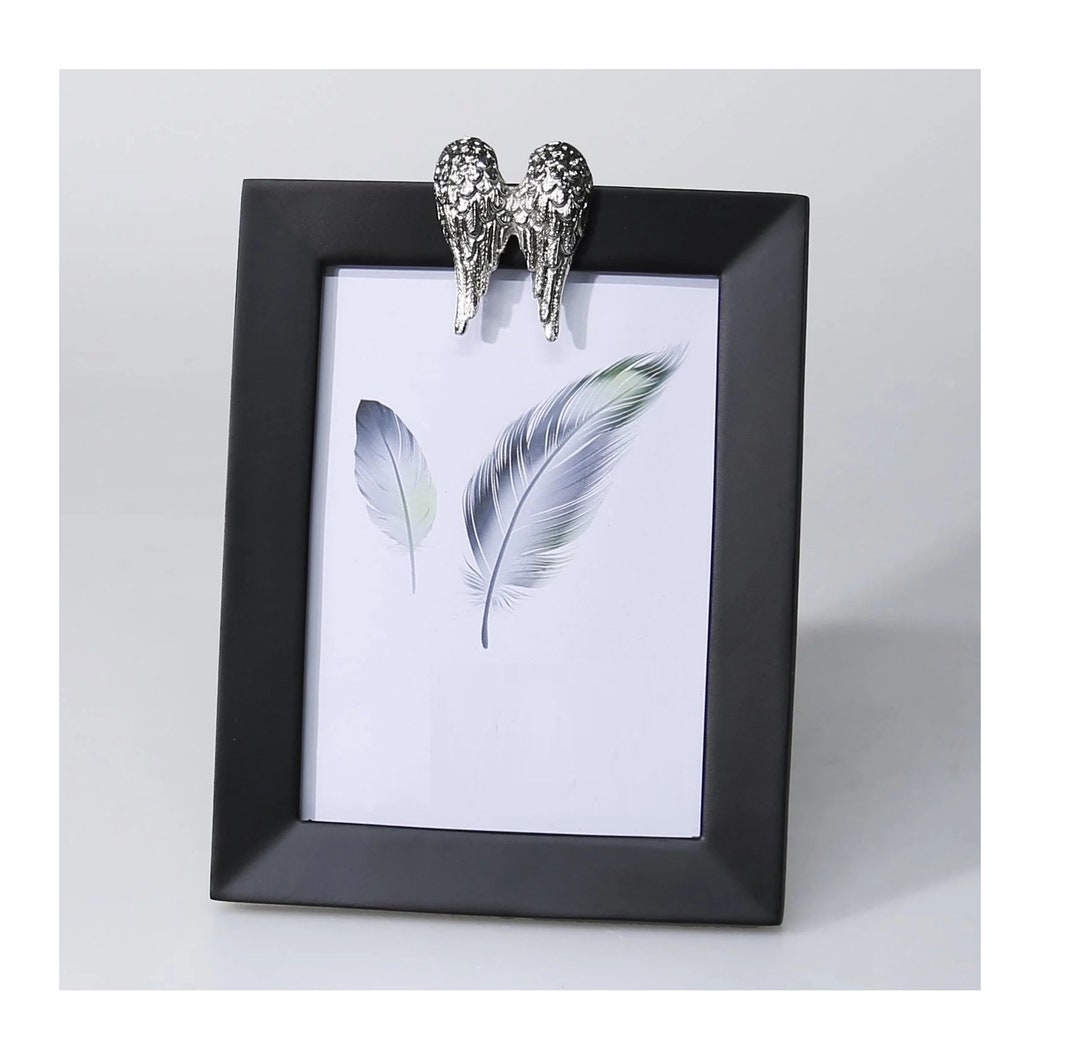 Angel Wings Picture Frame in Black Color - Etsy