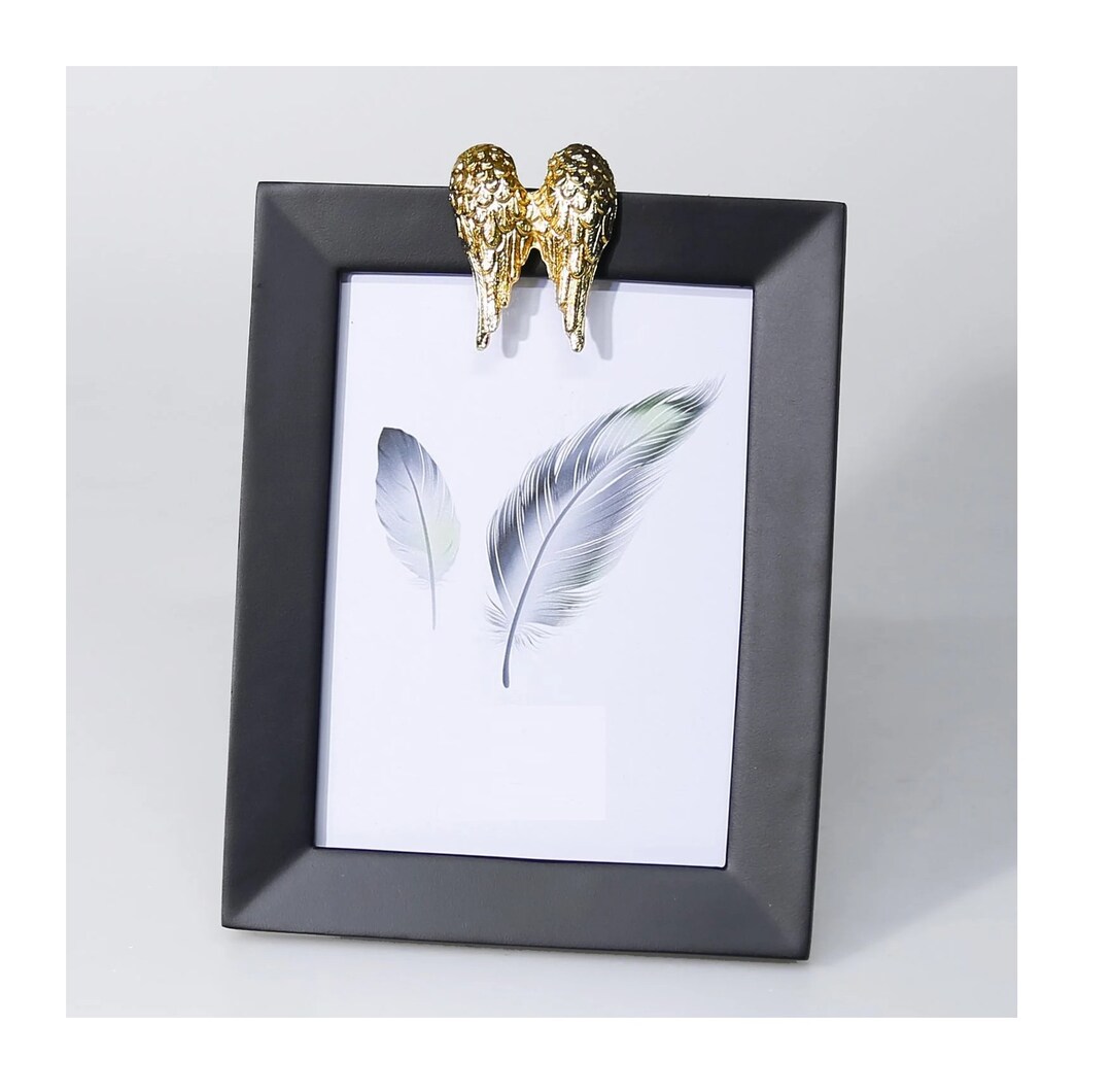 Angel Wings Picture Frame in Black Color - Etsy