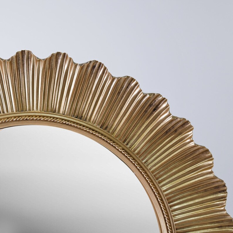 Flashy Wall Mounted Resin Frame Mirrors in Gold and Silver - Etsy