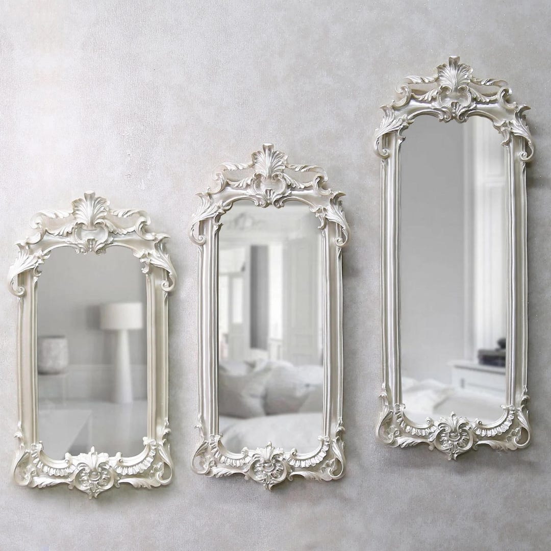 Royal Wall Mirrors With Small, Medium, Large Sizes / Set of 3 Mirrors ...