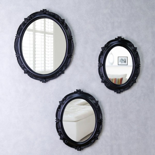 Black Wall Mirror - Etsy