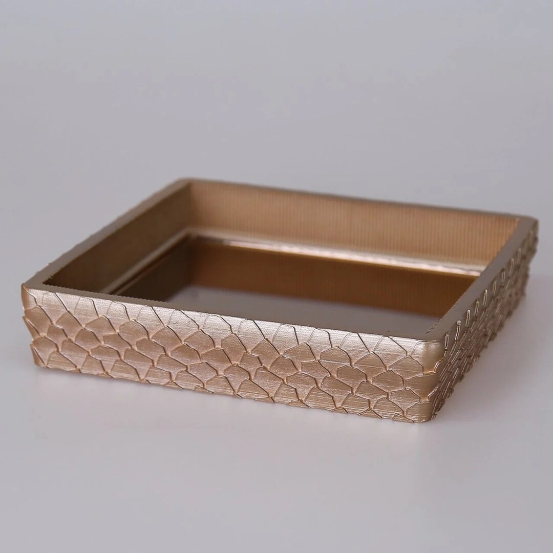 Helix Mirror Base Square Tray in Taupe Color - Etsy
