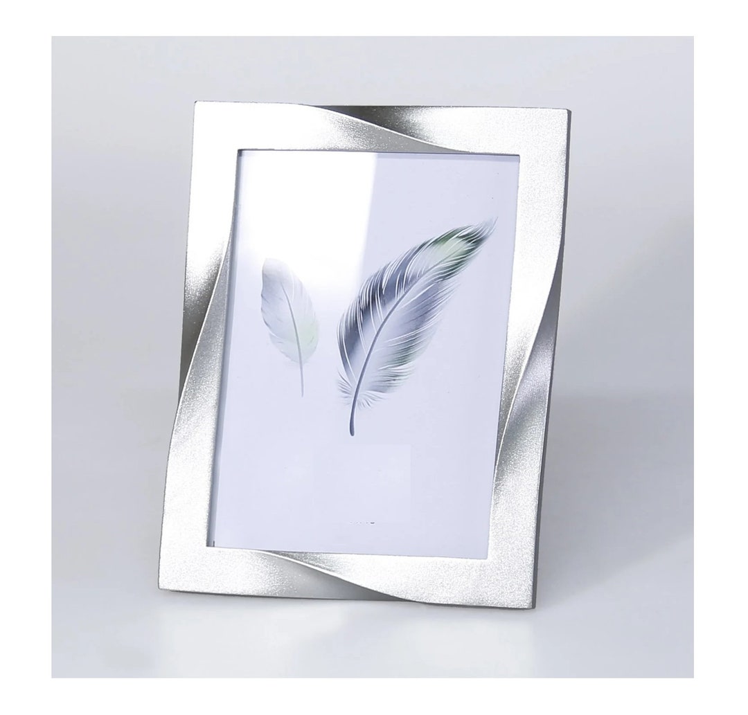 Curved Picture Frame in Silver Color - Etsy