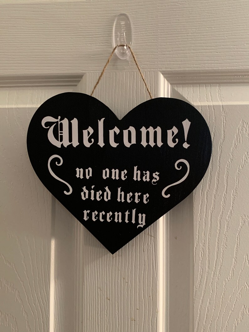 Welcome Sign Goth Home Decor Dark Humor Pastel Grunge - Etsy