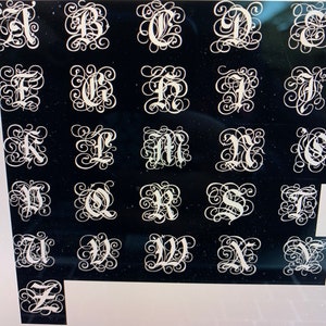 Gothic Monogram | Personalized Initial Sign | Gothic Door Plaque ...