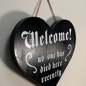Welcome Sign Goth Home Decor Dark Humor Pastel Grunge Weird Stuff ...