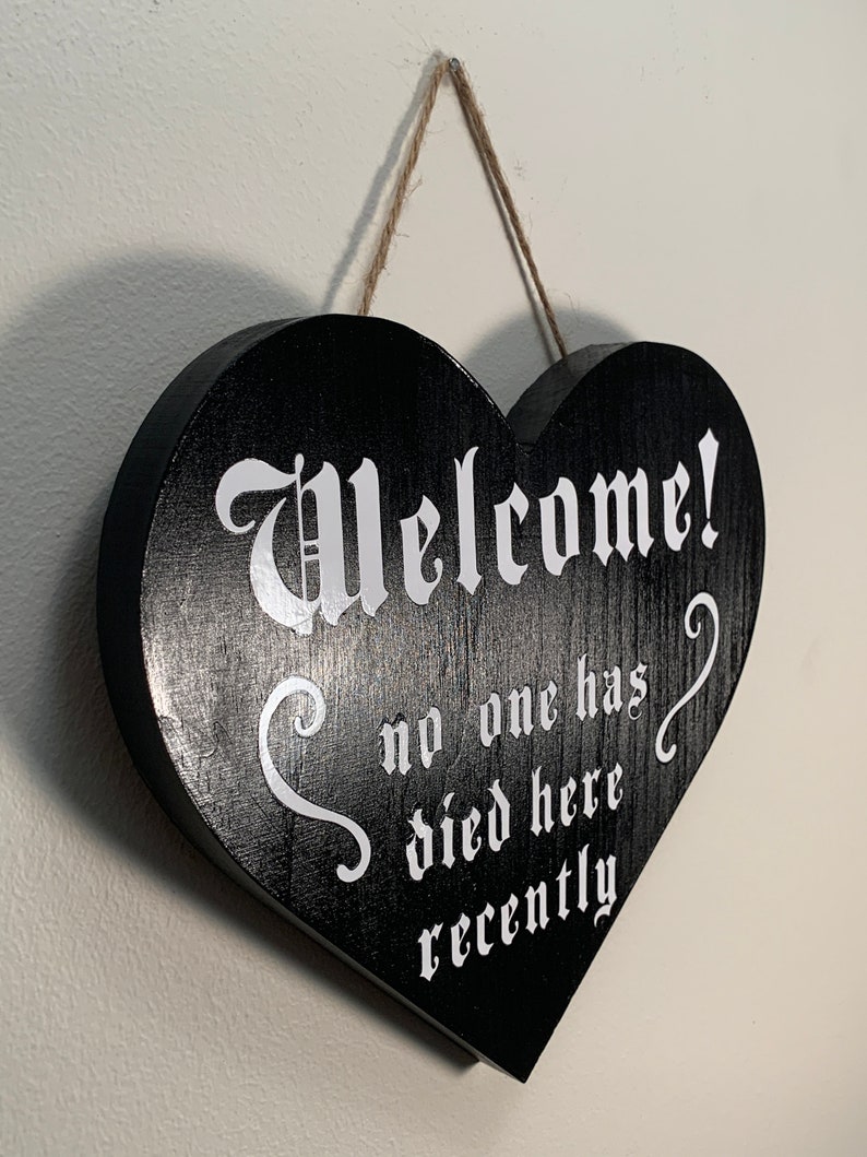Welcome Sign Goth Home Decor Dark Humor Pastel Grunge - Etsy