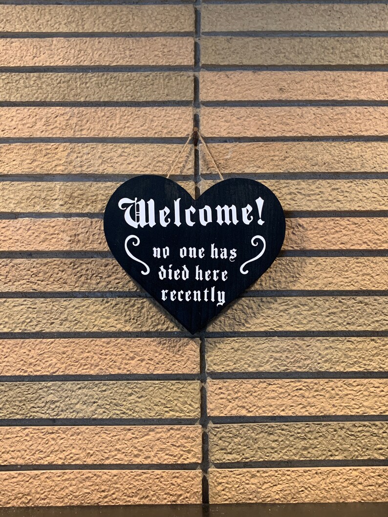 Welcome Sign Goth Home Decor Dark Humor Pastel Grunge - Etsy