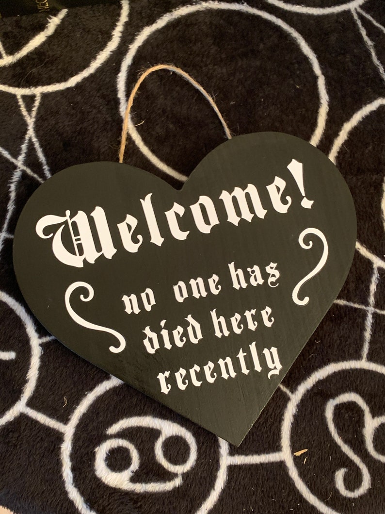 Welcome Sign Goth Home Decor Dark Humor Pastel Grunge - Etsy