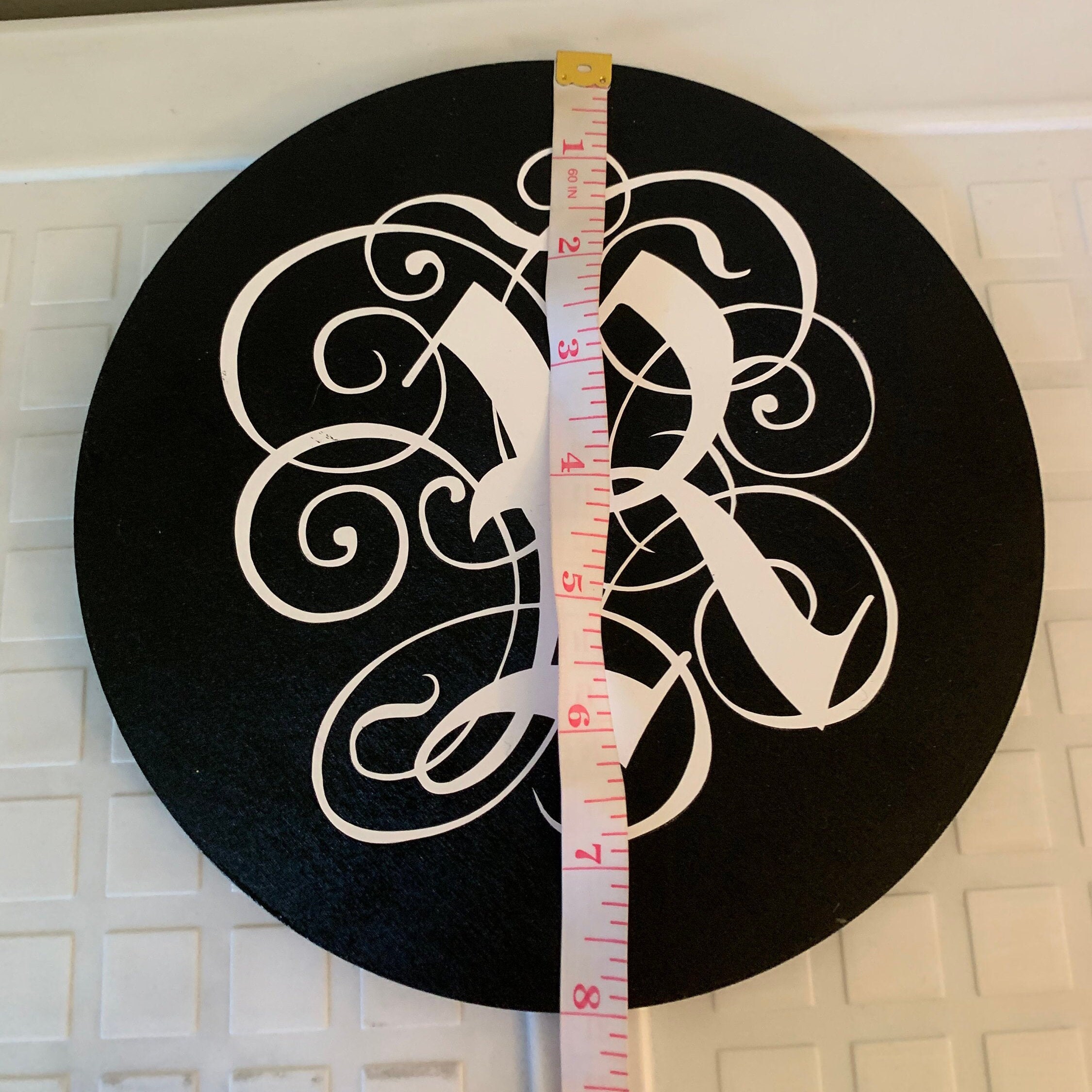 Gothic Monogram | Personalized Initial Sign | Gothic Door Plaque ...