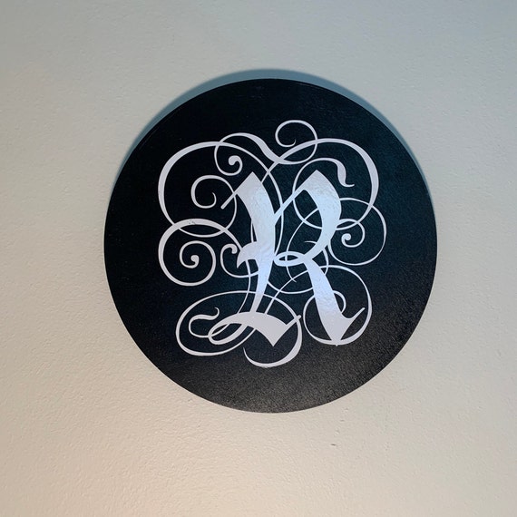 Gothic Monogram Personalized Initial Sign Gothic Door | Etsy