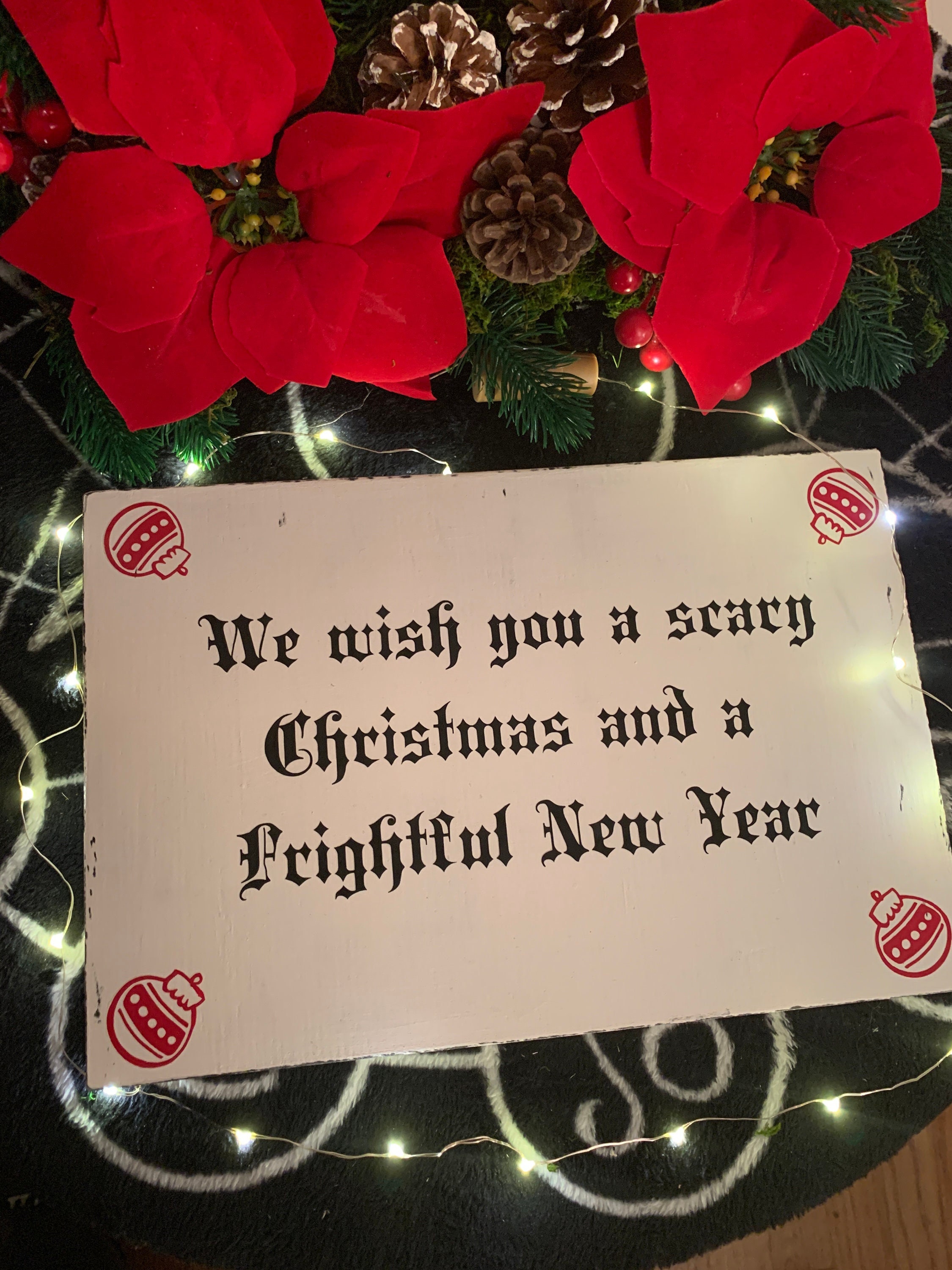 Scary Christmas Sign Goth Christmas Decor Creepy Christmas | Etsy