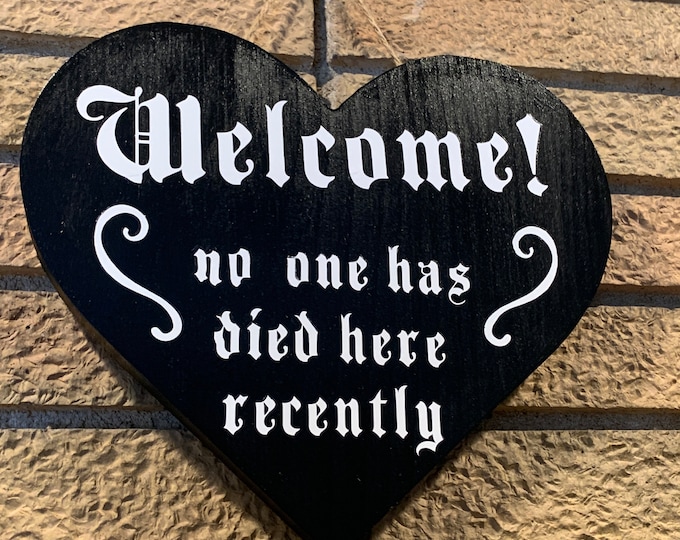 Welcome Sign | Goth Home Decor | Dark Humor | Pastel Grunge | Weird ...