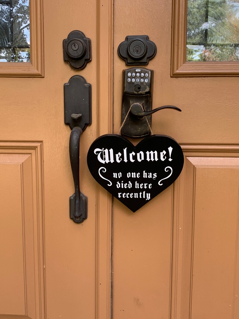 Welcome Sign Goth Home Decor Dark Humor Pastel Grunge - Etsy