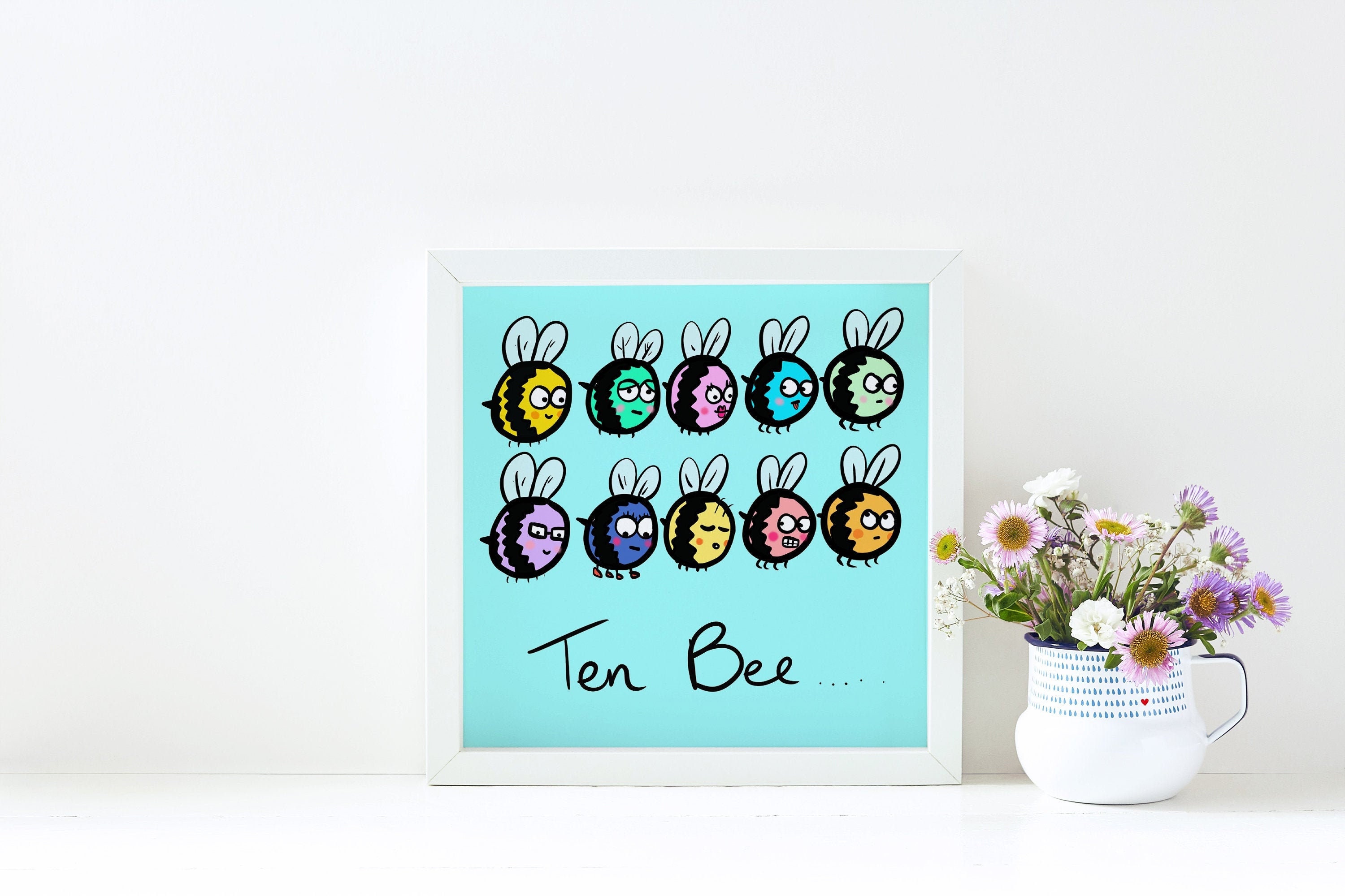 Print Ten Bee... yn mesur 6 x 6 / Ten Bee... print measuring 6 x 6 ...