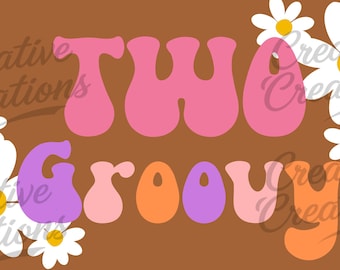 Two Groovy Banner Template - Etsy