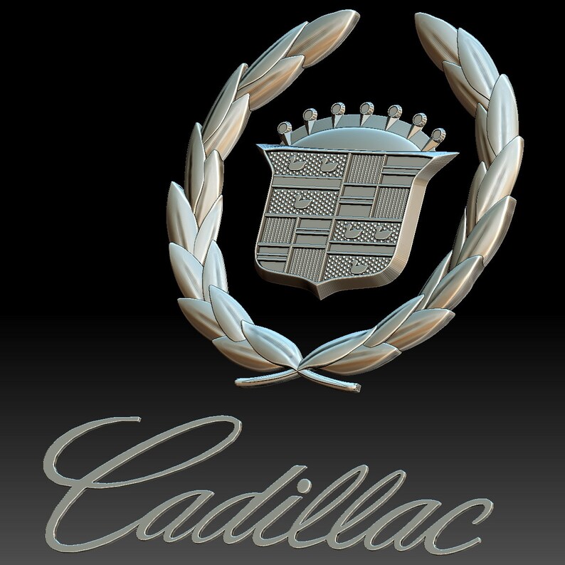 Cadillac logo auto car logotype stl file 3d model | Etsy