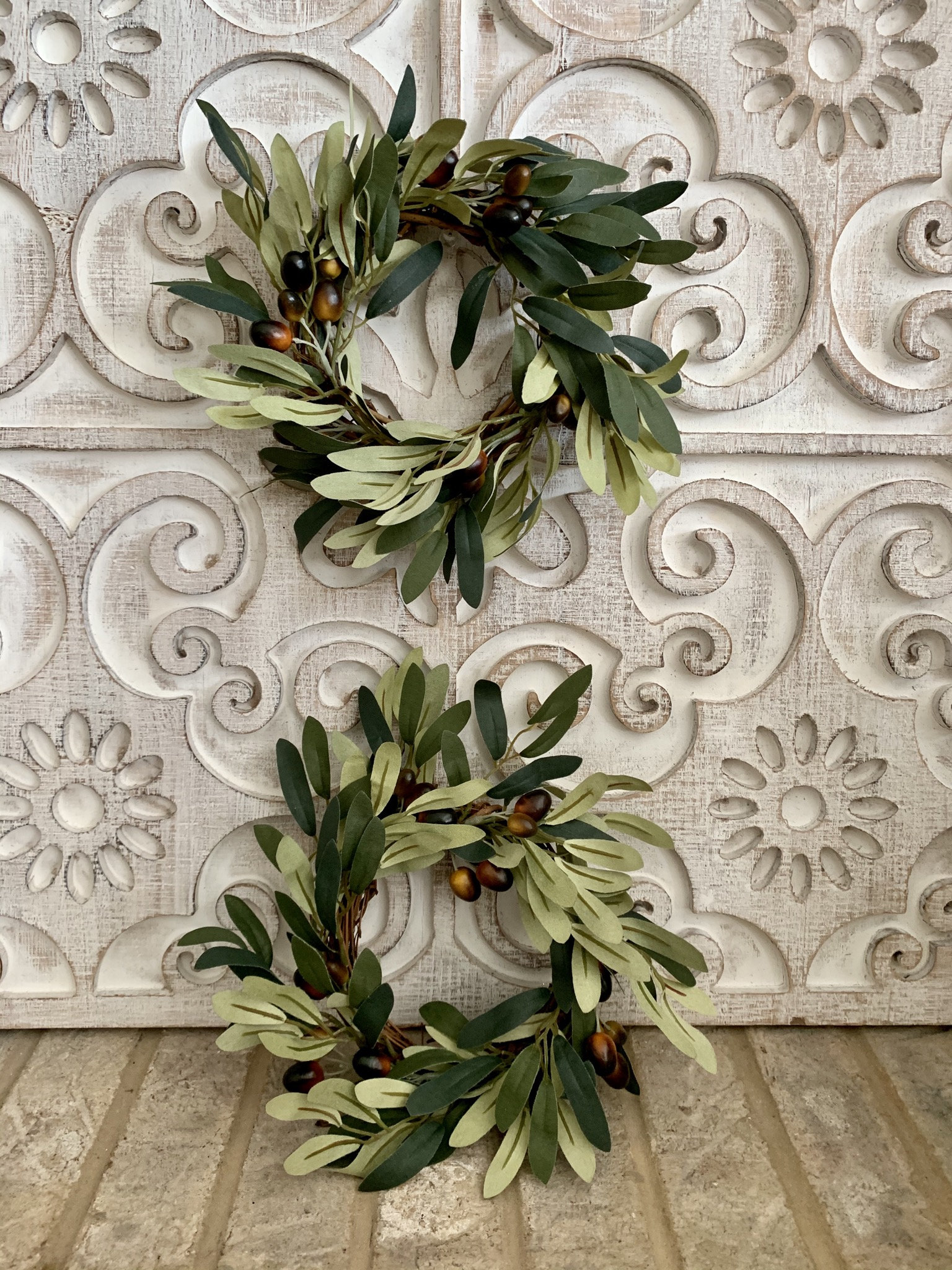 MINI FARMHOUSE Wreath, Mini Olive Leaves Wreath, Olive Leaf Wreaths ...