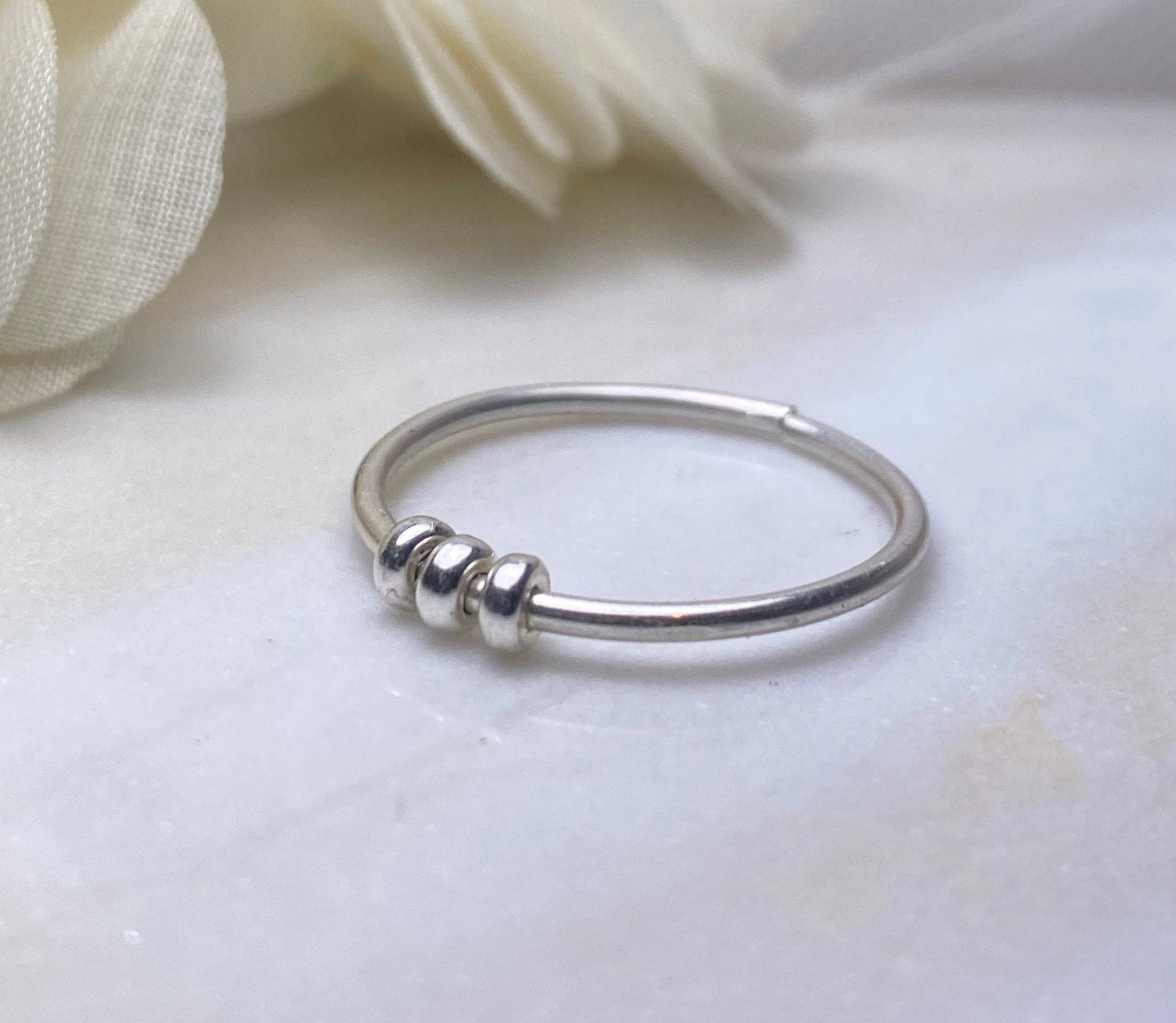 Fidget Ring, Anxiety Ring, Anxiety Bead Ring, Anxiety Ring for Women ...