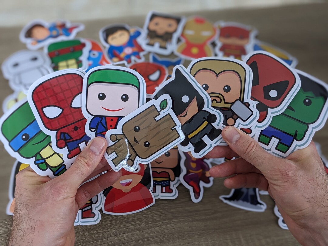 40-pack Premium Superhero Vinyl Stickers - Parties, Loot Bags, Laptops ...