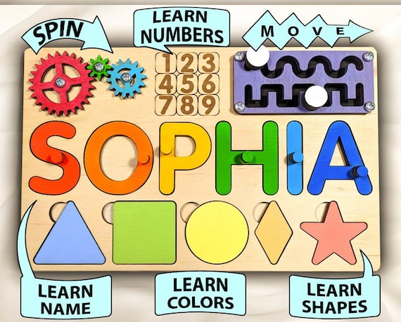 Customised Wooden Name Puzzle Custom DIY Kit for Children Personalised ...