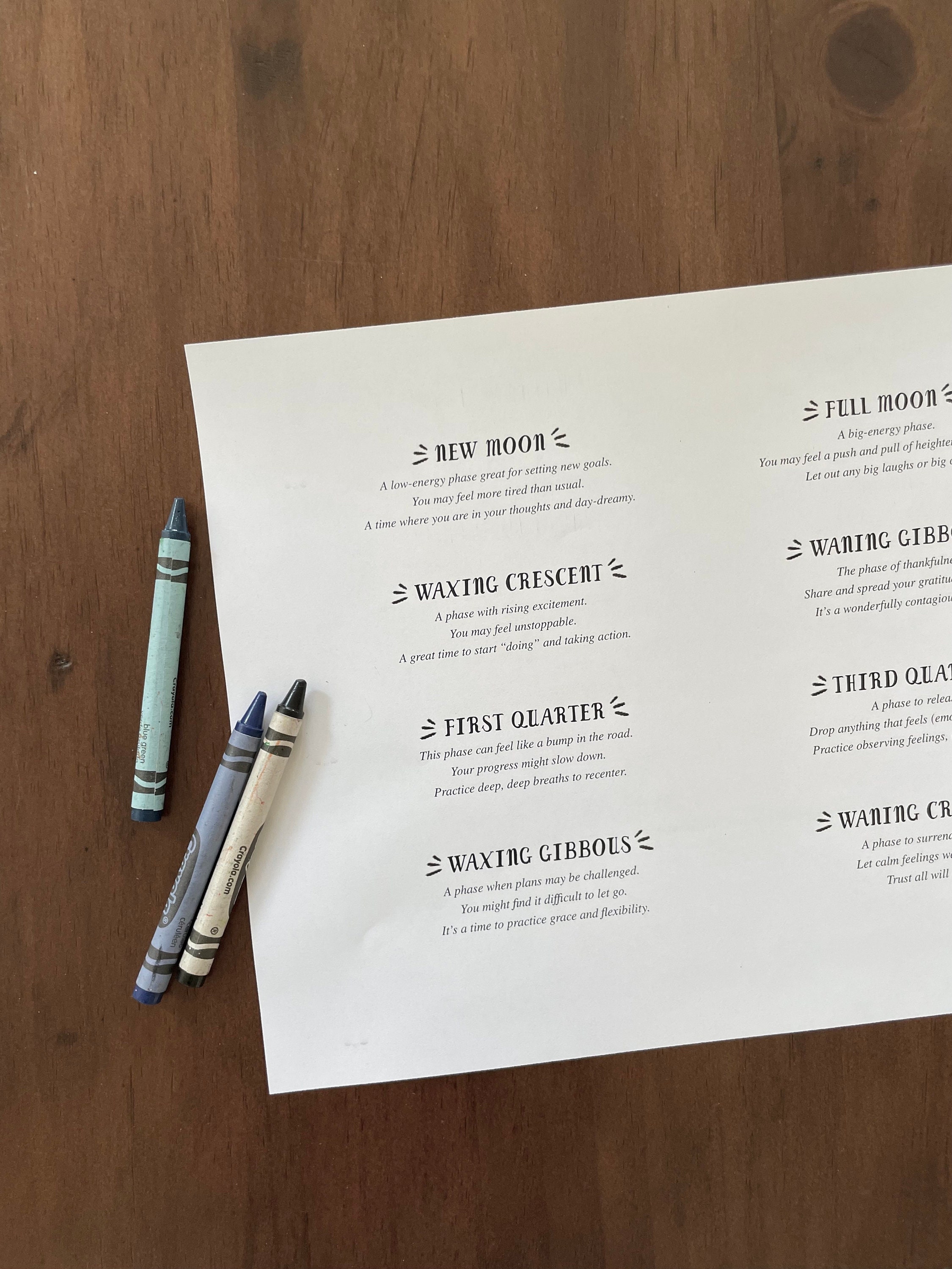 Kid's Moon Tracker Activity Sheet & Guide to the Moon Phases – Digital ...