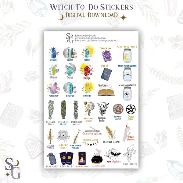 Witch Planner Stickers - Etsy