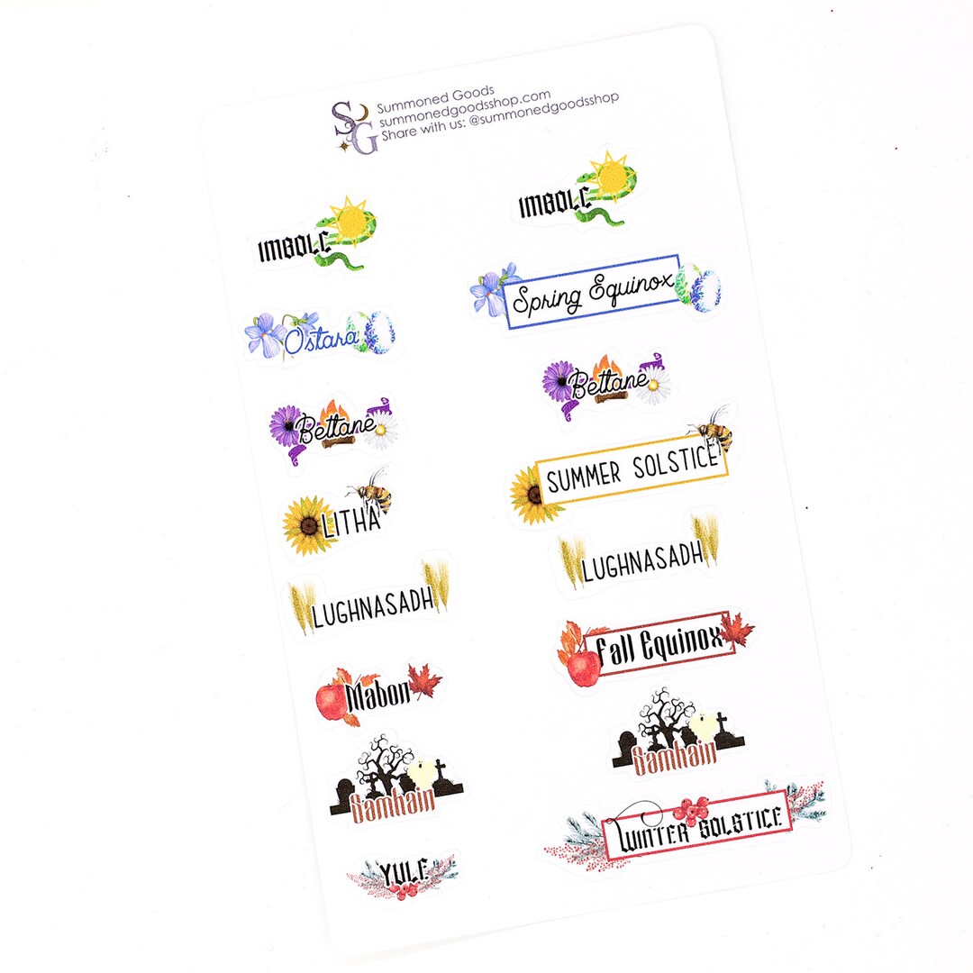 PRINTED Witch Holidays Stickers Printed Witchy Stickers - Etsy