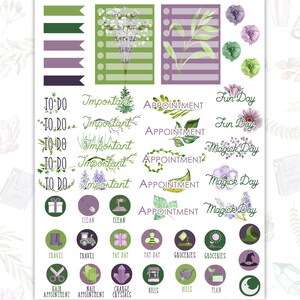 DIGITAL March Green Witch Kit Digital Pagan Stickers Download Wiccan ...