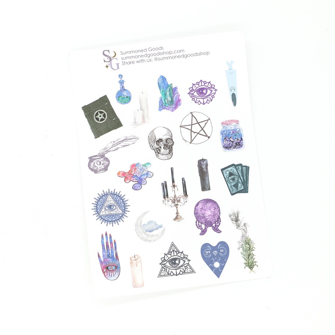 PRINTED Seance Stickers Printed Pagan Stickers Wiccan Journal - Etsy