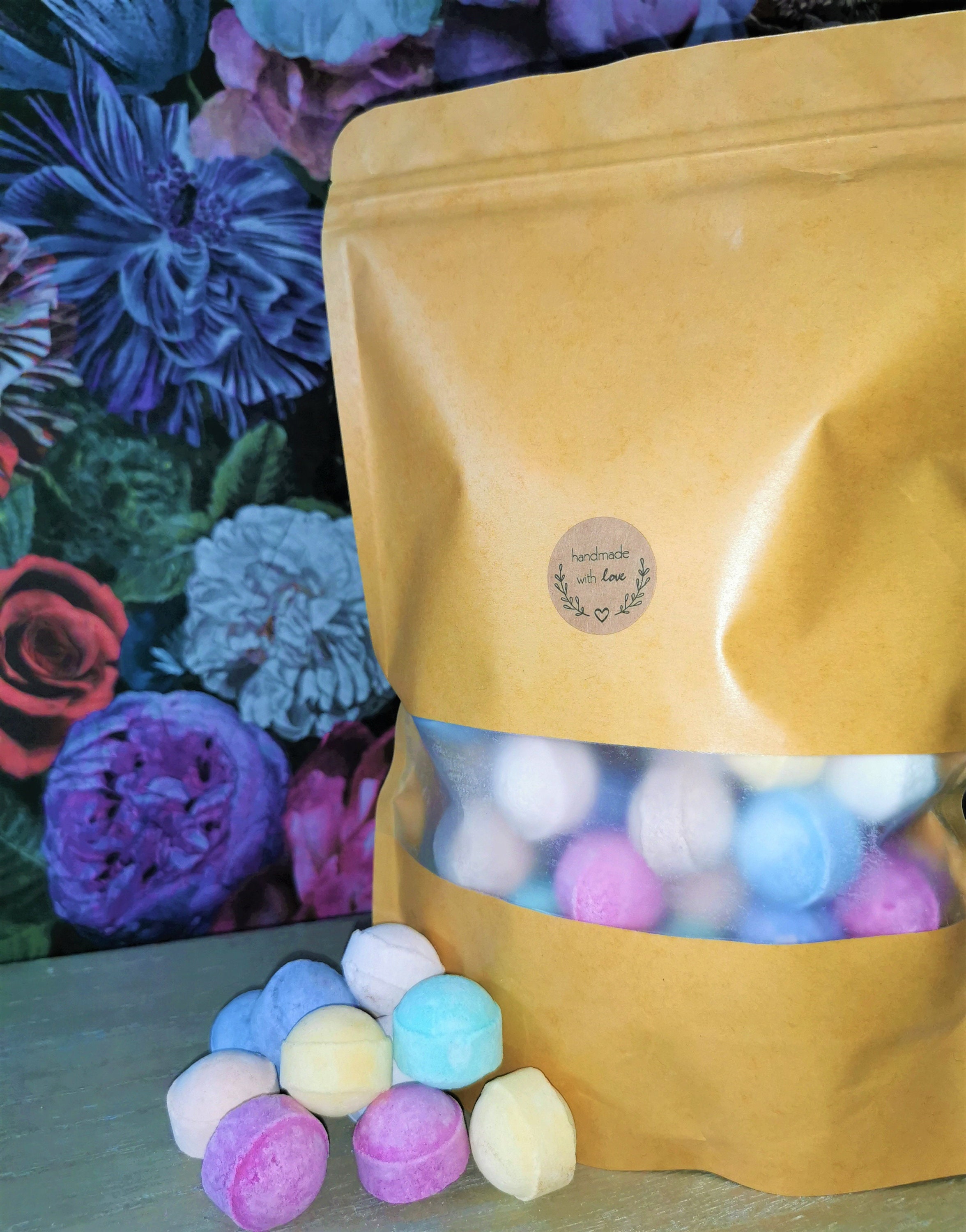 Bath Fizzers Mini Bombs Marbles Resealable Bag Pouch Gift Sleep Blend ...