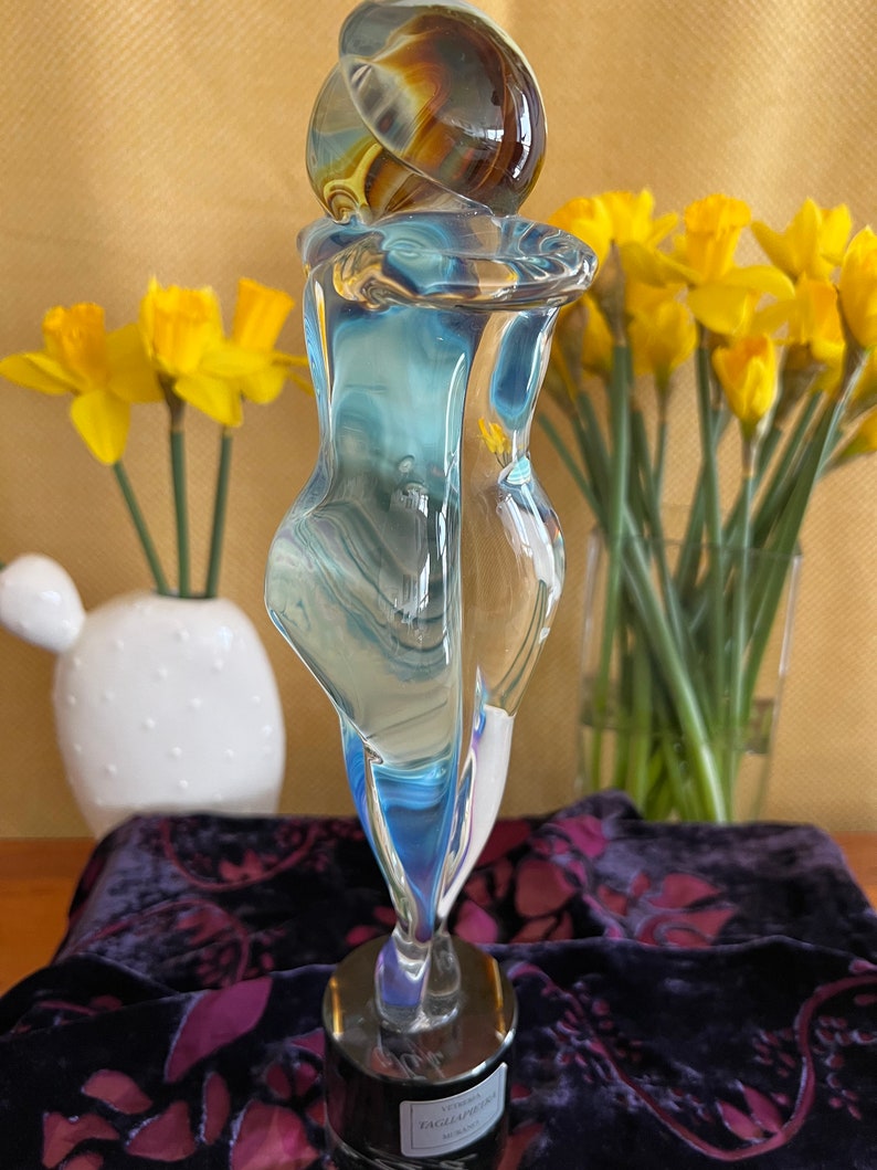Vintage Andrea Tagliapietra Murano Glass Lovers Sculpture 32cm Signed ...