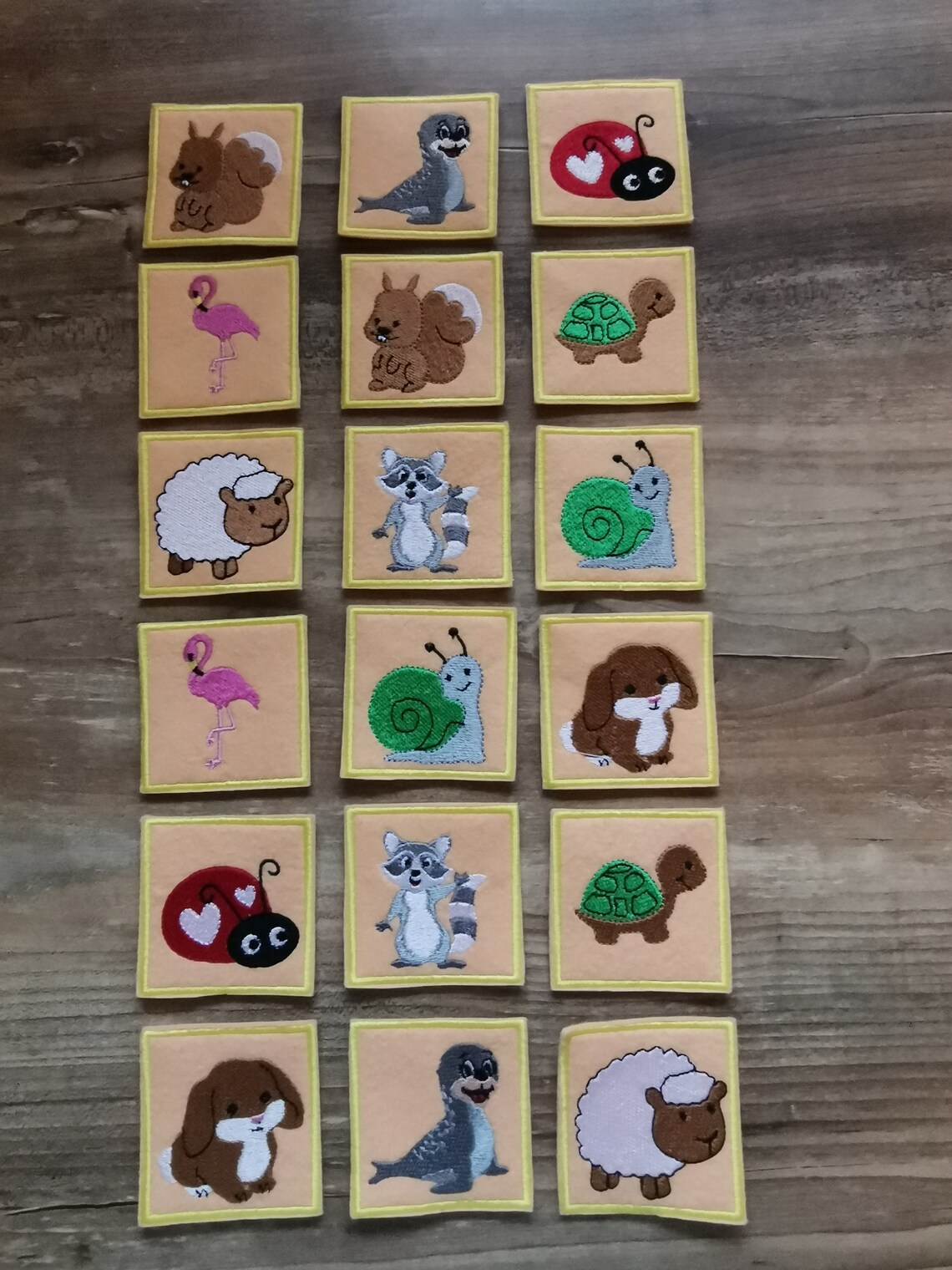 Tier-Memory aus Filz - Etsy.de