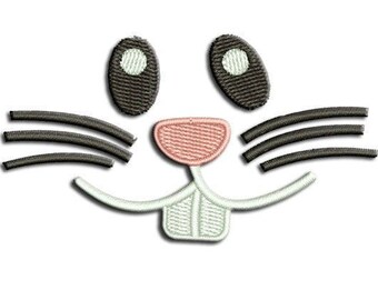 Bunny Face Embroidery Design Machine Embroidery File Instant - Etsy