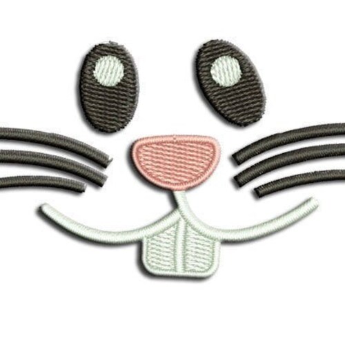 Bunny Face Machine Embroidery Designs Easter Embroidery Face - Etsy