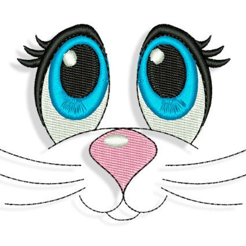 Bunny Face Embroidery Design Rabbit Embroidery Design Easter | Etsy