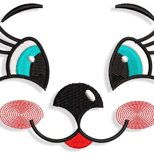 Bunny Face Embroidery Design Rabbit Embroidery Design Easter - Etsy