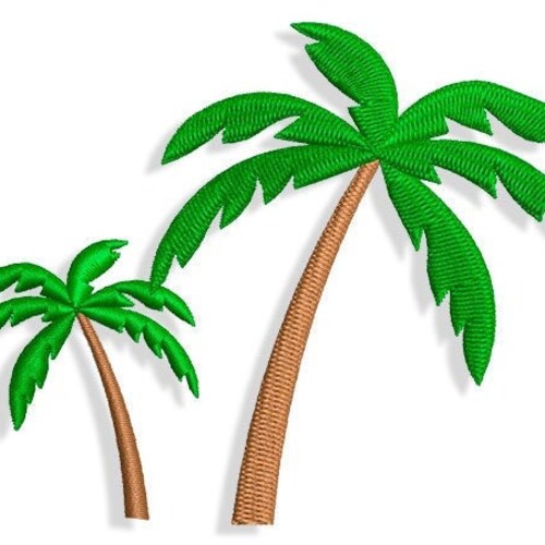 Palm Tree Embroidery Design Summer Beach Embroidery File 4 - Etsy