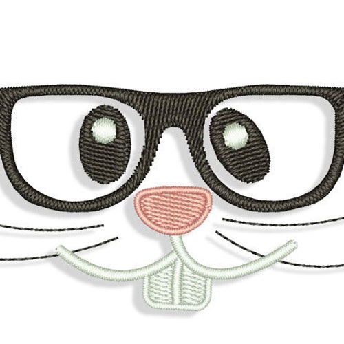 Cute Bunny Face Embroidery Design Instant Download - Etsy