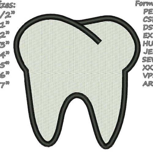 Tooth Embroidery Designs Toothpaste Embroidery Design - Etsy