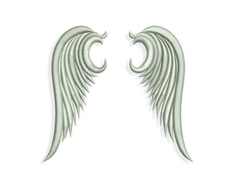 Wings Border Machine Embroidery Design Monogram Frame Design - Etsy