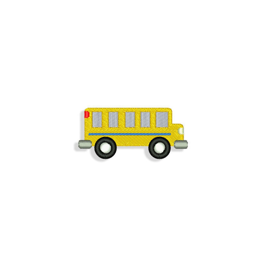 Mini School Bus Embroidery Design Files - Etsy