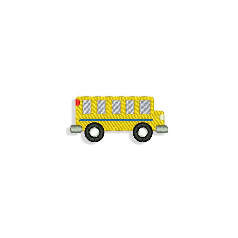 Mini School Bus Embroidery Design Files - Etsy