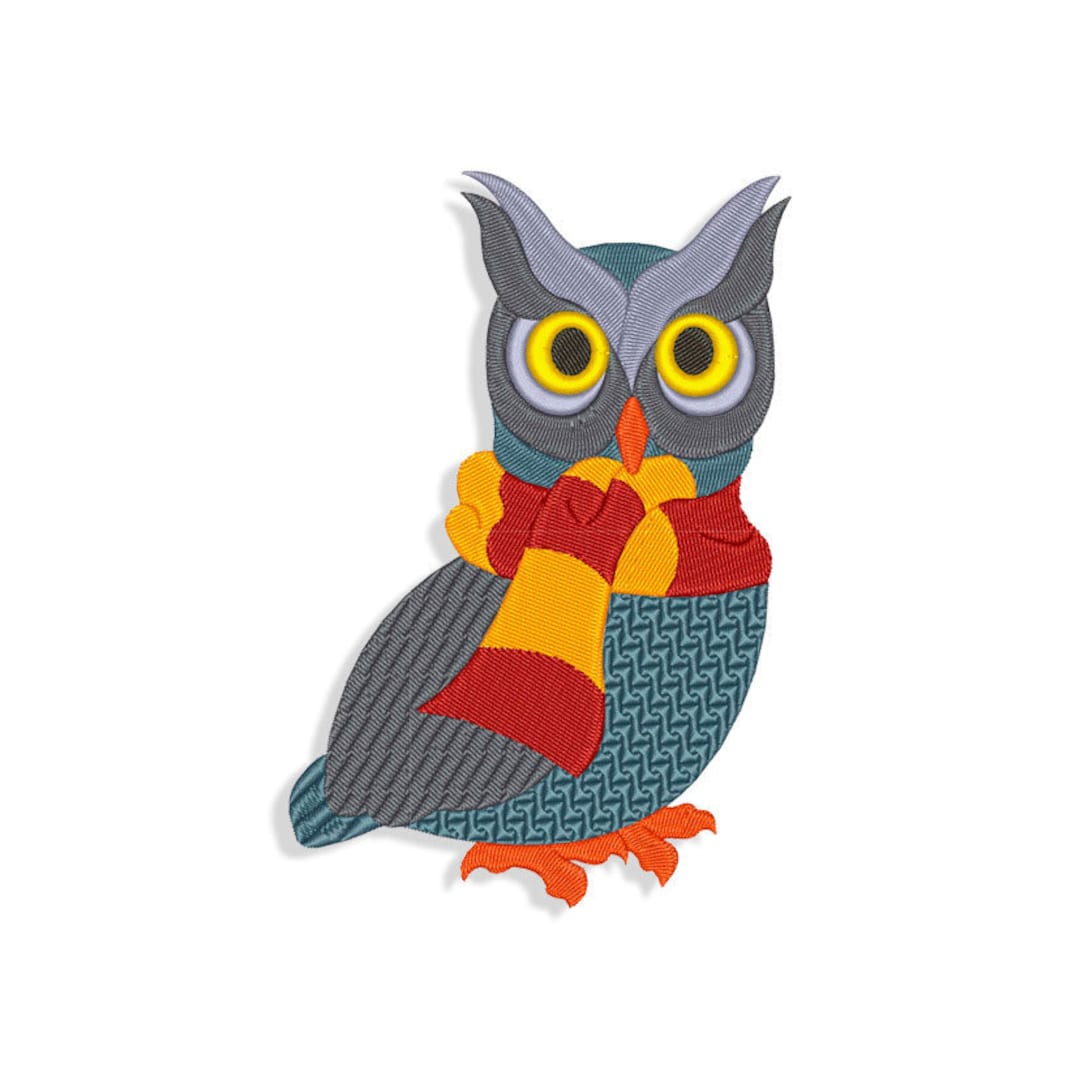 Owl Embroidery Design Files. Formats Pes Csd Dst Exp Hus - Etsy