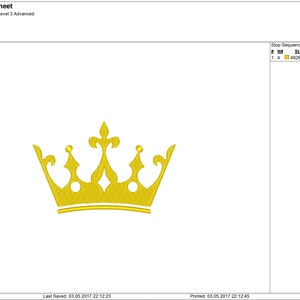 Crown Embroidery Design Files. Formats Pes, Csd, Dst, Exp, Hus, Jef ...
