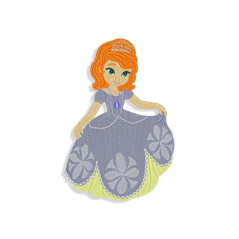 Princess Embroidery design files | Etsy