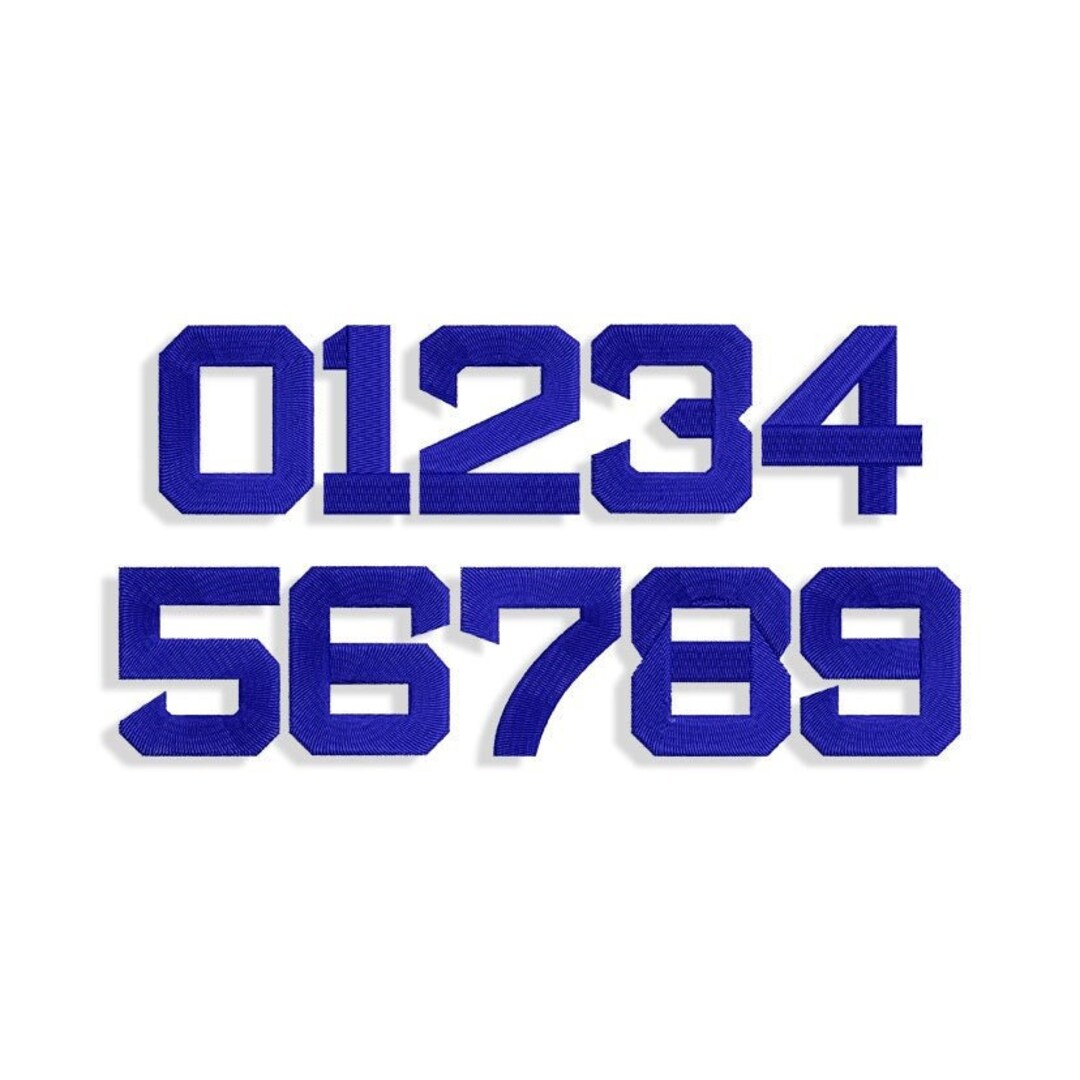 Sport Numbers Embroidery Design Files. Formats Pes Csd Dst - Etsy