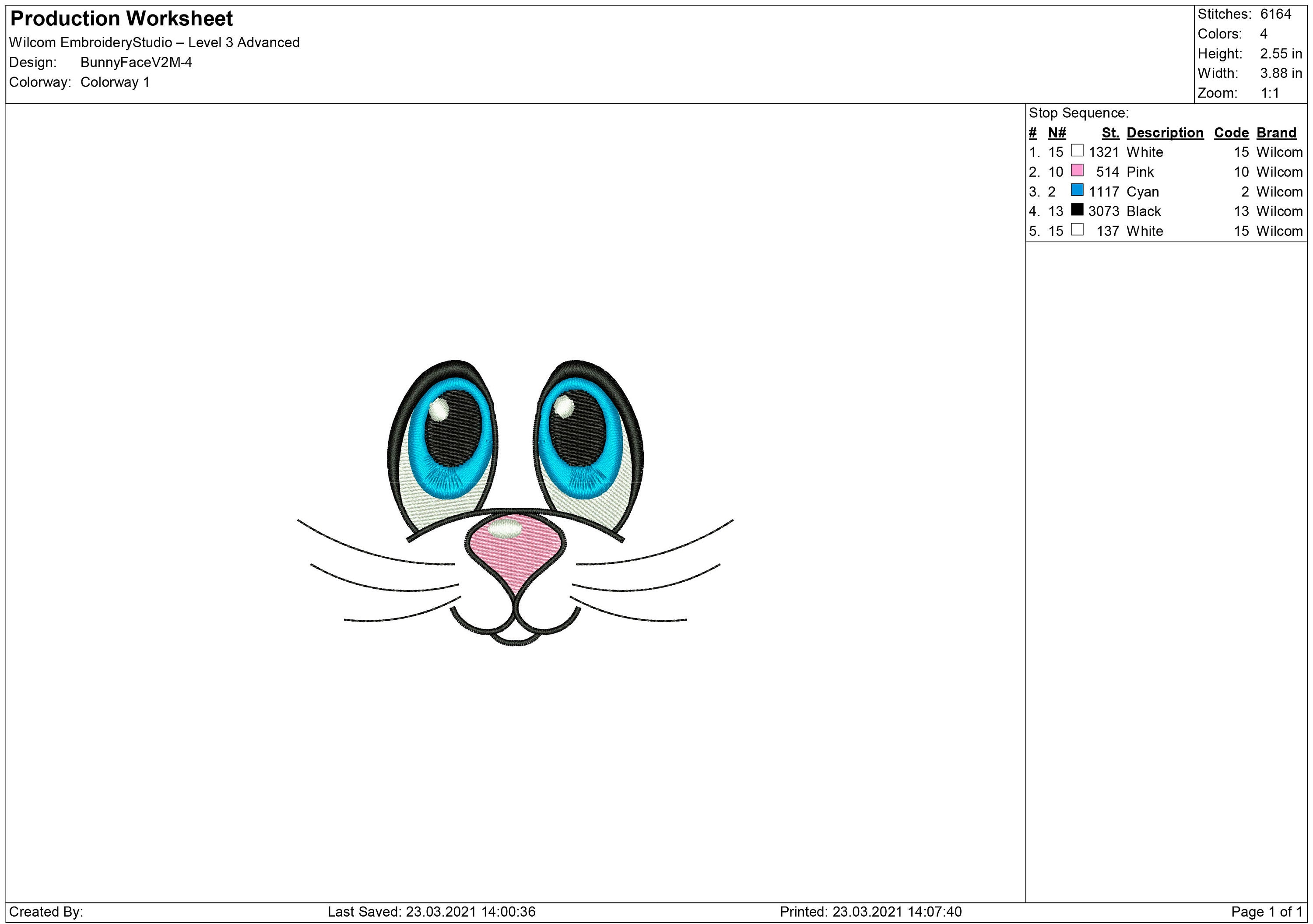 Bunny Face Embroidery Design Files - Etsy