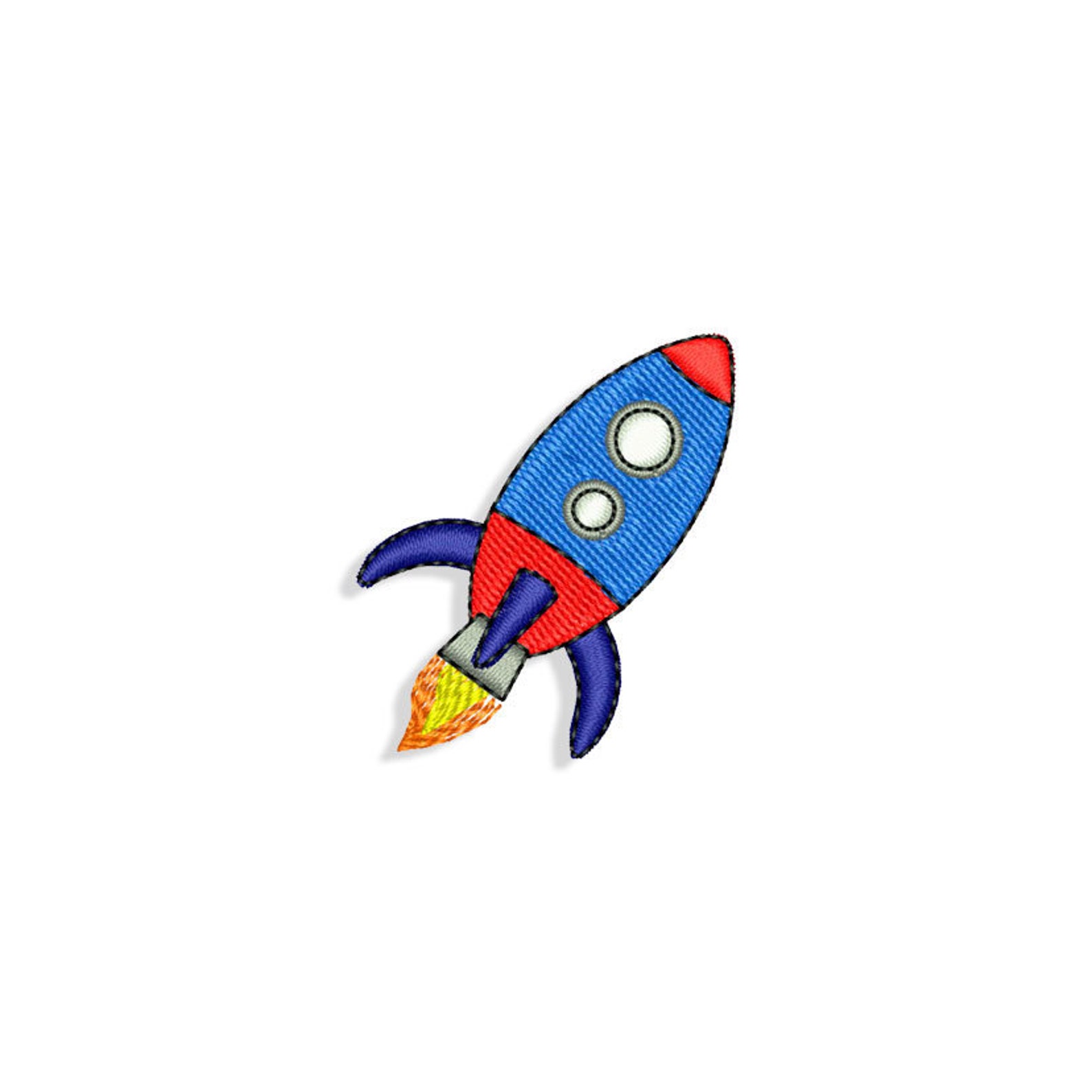 Rocket Embroidery design files | Etsy