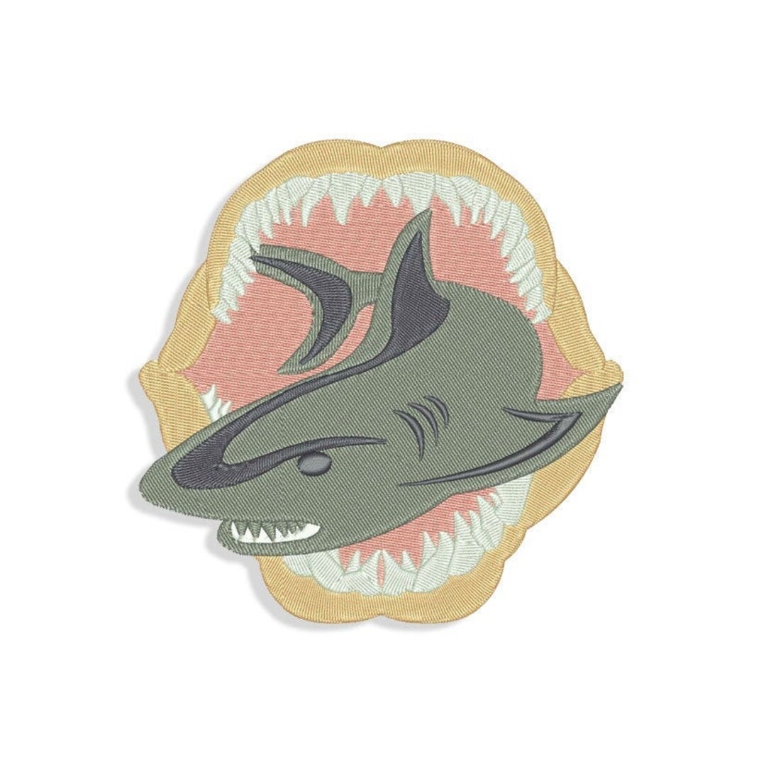 Shark Embroidery Design Files. Formats Pes Csd Dst Exp - Etsy UK
